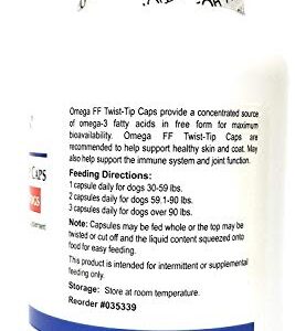 Omega FF Twist-Tip Caps For Medium & Large Dogs, 60 Capsules by Butler Shein