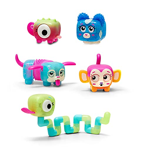 Little Live Pets - Squirkies: 5 Pack | Interactive Toys, Fidget Feature, Click, Flick, Tangle, Pop, 30+ to Collect, Multiple Fidget Points, for Kids Ages 5+.