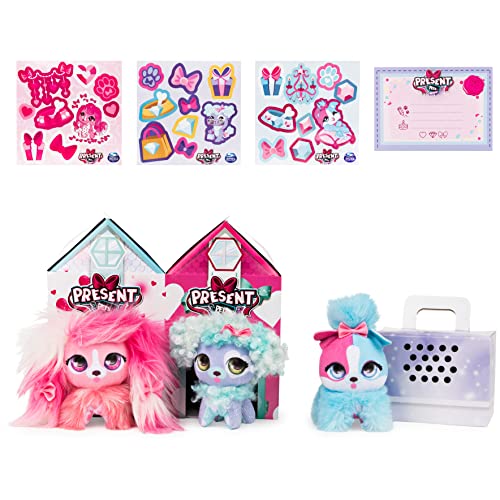 Present Pets Minis, Fluffy BFFs 3-Pack of 3-inch Plush Toys, Kids Toys for Girls Aged 5 and up