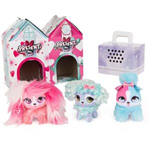 Present Pets Minis, Fluffy BFFs 3-Pack of 3-inch Plush Toys, Kids Toys for Girls Aged 5 and up