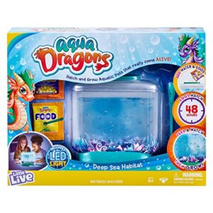 little live aqua dragons – deep sea habitat – led light up tank hatch and grow aquatic pets