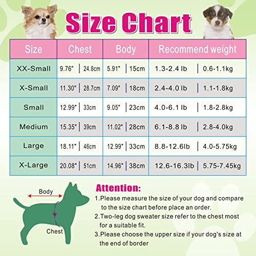 Jecikelon Pet Dog Clothes Dog Sweater Soft Thickening Warm Pup Dogs Shirt Winter Puppy Sweater for Dogs (Pink, S)