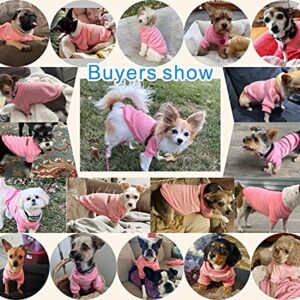 Jecikelon Pet Dog Clothes Dog Sweater Soft Thickening Warm Pup Dogs Shirt Winter Puppy Sweater for Dogs (Pink, S)