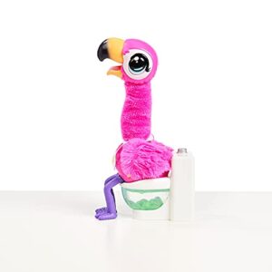 Little Live Pets Gotta Go Flamingo Value Pack: Sherbet | Interactive Plush Toy That Eats, Sings, Dances, Poops and Talks. Bonus Food, Containers and Bib. Batteries Included. for Kids Ages 4+.