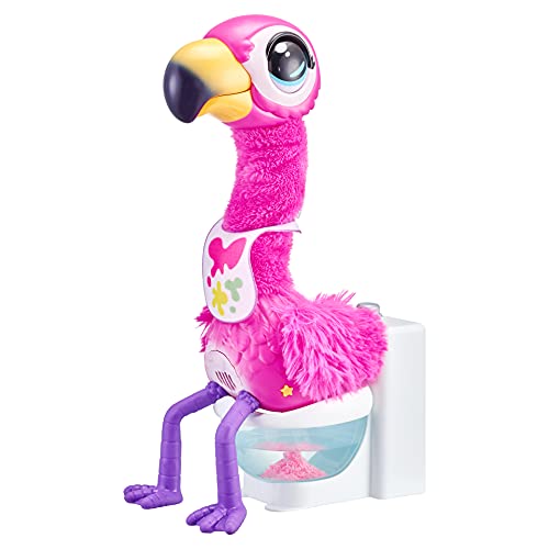 Little Live Pets Gotta Go Flamingo Value Pack: Sherbet | Interactive Plush Toy That Eats, Sings, Dances, Poops and Talks. Bonus Food, Containers and Bib. Batteries Included. for Kids Ages 4+.