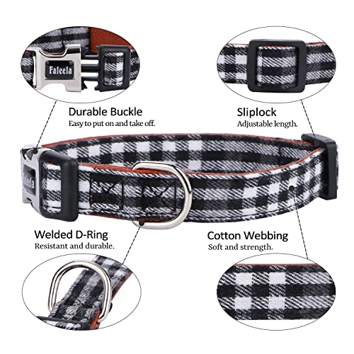 Faleela Soft &Comfy Bowtie Dog Collar,Detachable and Adjustable Bow Tie Collar,for Small Medium Large Pet (Small (Pack of 1), Black and Whit)