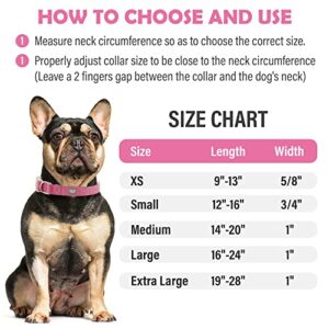 DCSP Pets Dog Collar – Heavy-Duty Dog Collar for Small Dogs, Medium and Large – Eco-Friendly Natural Fabric – Durable and Skin-Friendly – Soft Dog Collar for All Breeds – Medium, Pink