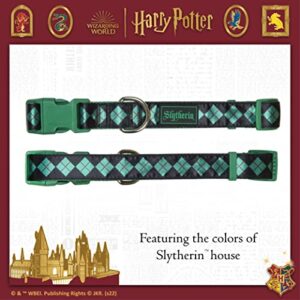 Harry Potter Slytherin Dog Collar in Size Extra Small | XS Dog Collar, Harry Potter Dog Collar | Harry Potter Dog Apparel & Accessories for Hogwarts Houses, Slytherin