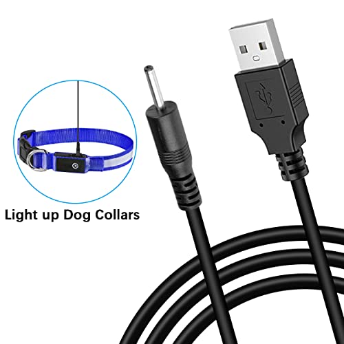 LED Light up Dog Bark Collar DC2.5mm Charger Cord-Charging Cable,Dog Barking Shock Collar Charger Replacement Compatible for Masbrill,Pceotllar,eXuby,Paipaitek Shock Training Collar Adapter