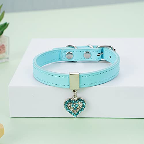 Girl Cat Collar with Bell Pet Buckle Dog Chain Cute Pet Peach Heart Dog Collar Diamond Bling Girl Small Puppy Rhinestone Cute Bowtie Pet Collar Rope