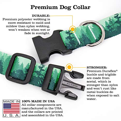 Buttonsmith Custom Dog Collar - Fadeproof Printing, Military Grade Buckle, Choice of 6 Sizes, Made in The USA