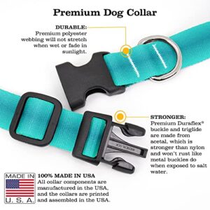 Buttonsmith Custom Dog Collar - Fadeproof Printing, Military Grade Buckle, Choice of 6 Sizes, Made in The USA