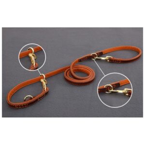 CXDTBH Dog Collars, Double Chain Collars, Short and Large, Made of Lead Rope, for Walking, Running, Pets