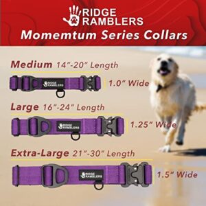 Ridge Ramblers Heavy Duty Dog Collars for Large Dogs. This Wide, Padded, Tactical Dog Collar has The Strength and Durability for Your Next Adventure. Perfect Large Dog Collars for Males or Females