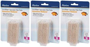 (3 pack) aqueon quiet flow 10 ammonia reducing specialty filter pad (4 ct. per pack)