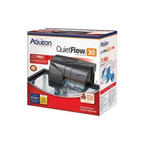 aqueon quietflow 30 led pro aquarium fish tank power filter for up to 45 gallon aquariums