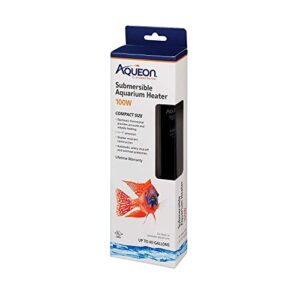 aqueon submersible aquarium heater, 100 watts, up to 40 gallons