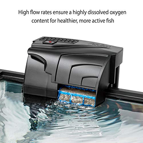 Aqueon QuietFlow 10 Filter, 4 Medium Filter Cartridges, 5 Ammonia Pads and Water Conditioner Bundle Pack For Up To 20 Gallon Aquarium Fish Tanks