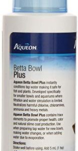 Aqueon 4 Pack of Betta Bowl Plus Water Conditioner & Dechlorinator, 4 Fluid Ounces Each