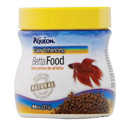 Aqueon 3 Pack Color Enhancing Betta Food Pellets, 0.95 Ounces Per Container