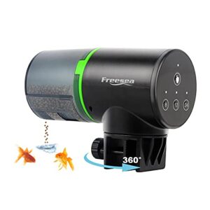 freesea aquarium automatic fish feeder: vacation timer feeder for fish tank electric adjustable auto fish food dispenser 0.05 gal & two fixed methods