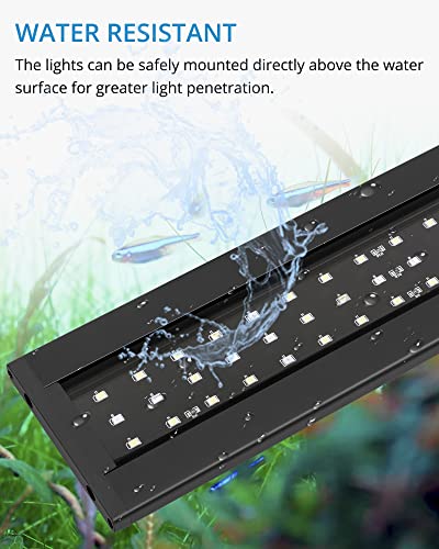 NICREW Full Spectrum Planted LED Aquarium Light, with Timer, for Freshwater Fish Tank, 12-18 Inch, 9 Watts