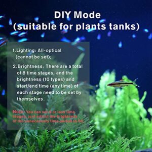 hygger Aquarium Programmable LED Light, for 12~18in Long Full Spectrum Plant Fish Tank Light with LCD Setting Display, 7 Colors, Sunrise Sunset Moon and DIY Mode, for Novices Advanced Players