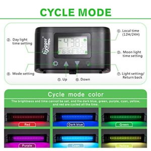 hygger Aquarium Programmable LED Light, for 12~18in Long Full Spectrum Plant Fish Tank Light with LCD Setting Display, 7 Colors, Sunrise Sunset Moon and DIY Mode, for Novices Advanced Players