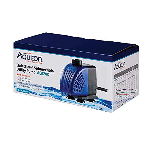 Aqueon Quietflow Submersible Utility Pump 1200, Black