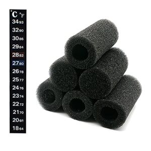 iafvkai 6 pcs pre-filter sponge aquarium foam sponge roll intake filter cover for fish tank large