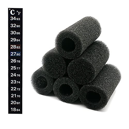 IAFVKAI 6 PCS Pre-Filter Sponge Aquarium Foam Sponge Roll Intake Filter Cover for Fish Tank Large