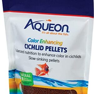 Aqueon Cichlid Color Pellets Fish Food - 4.5 Ounce [Set of 3]