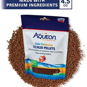 Aqueon Cichlid Color Pellets Fish Food - 4.5 Ounce [Set of 3]