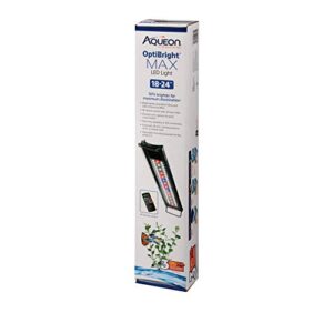 aqueon optibright max led light, 18 to 24 inches, remote control aquarium lamp