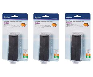 aqueon 3 pack of quietflow specialty filter pads, 30/50, carbon3