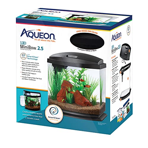 Aqueon 00800199: Aquarium Kit Mini Bow Led Blk 2.5G