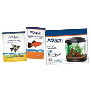 Aqueon 00800199: Aquarium Kit Mini Bow Led Blk 2.5G