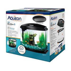 Aqueon 00800202: Aquarium Kit Mini Bow Led Gray 5G