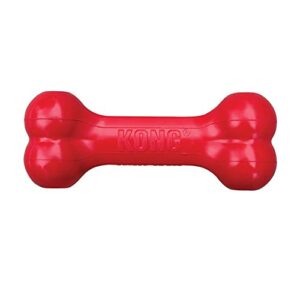 kong – goodie bone – durable rubber chew bone, treat dispensing dog toy – for large dogs