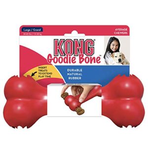 KONG - Goodie Bone - Durable Rubber Chew Bone, Treat Dispensing Dog Toy - for Large Dogs