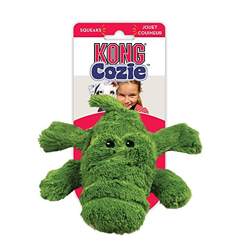 KONG Cozie Ali the Alligator Medium Dog Toy, Green (2 Pack)