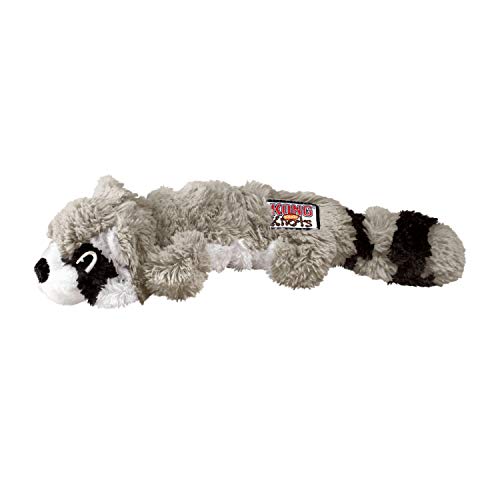 KONG - Scrunch Knots Raccoon - Internal Knotted Ropes and Minimal Stuffing for Less Mess - For Medium/Large Dogs