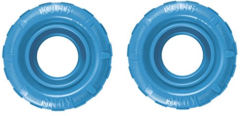 (2 Pack) KONG Puppy Tires, Size Medium/Large Assorted Colours