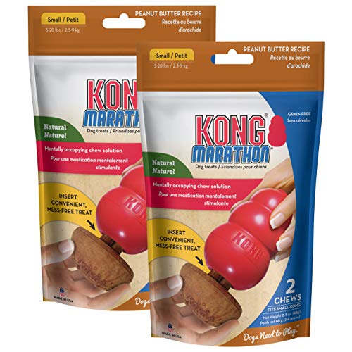 KONG - Marathon (2 Pack, 4 Pieces Total) - Peanut Butter Flavor - Small Dog Treats