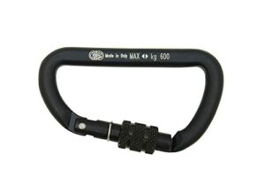 kong mini d screw gate carabiner black