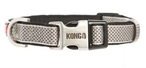 kong comfort neoprene ultra padded dog collar large grey