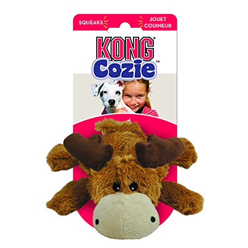 KONG - Cozie Marvin Moose - Indoor Cuddle Squeaky Plush Dog Toy - for Small Dogs