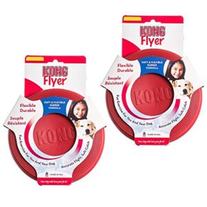 kong rubber flyer, 2-pack small, red