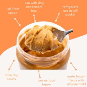 BUDDY BUDDER BARKIN' Banana Pumpkin PUP, Dog Peanut Butter, Healthy Dog Treats, Peanut Butter Dog Treats, Stuff in Toy, Dog Enrichment - Made in USA (Set of 2 / 17OZ Jars)