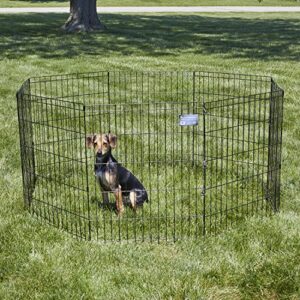 MidWest Foldable Metal Dog Exercise Pen / Pet Playpen, 24"W x 30"H, 1-Year Manufacturer's Warranty